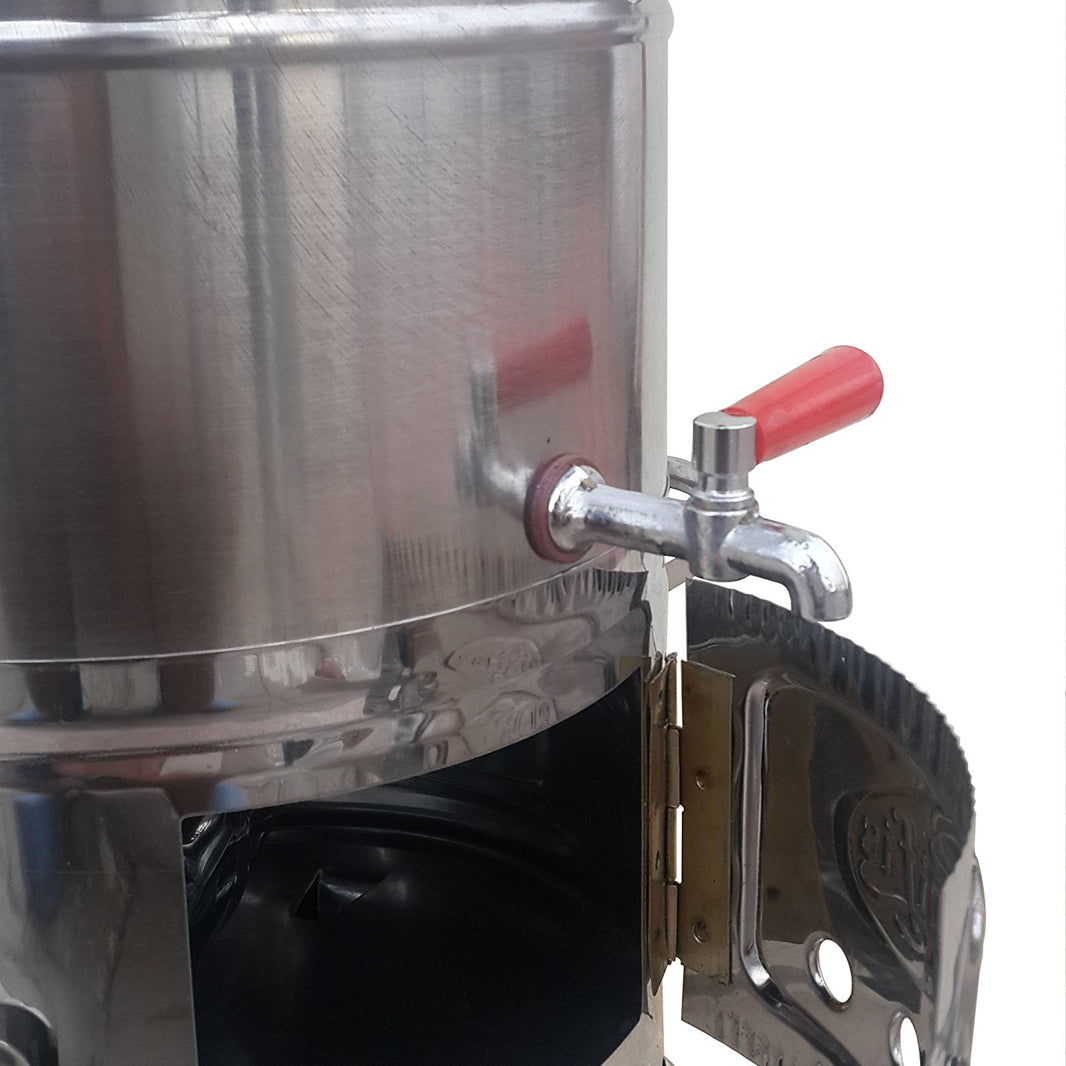 Semaver - Turkish Tea Maker Kettle with single taps -Silver color-chro ...