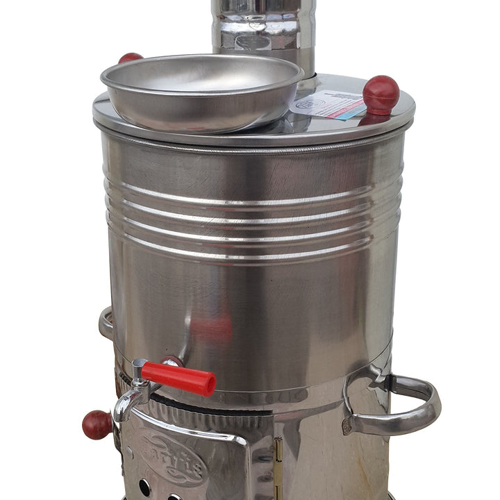 Semaver - Turkish Tea Maker Kettle with single taps -Silver color-chro ...