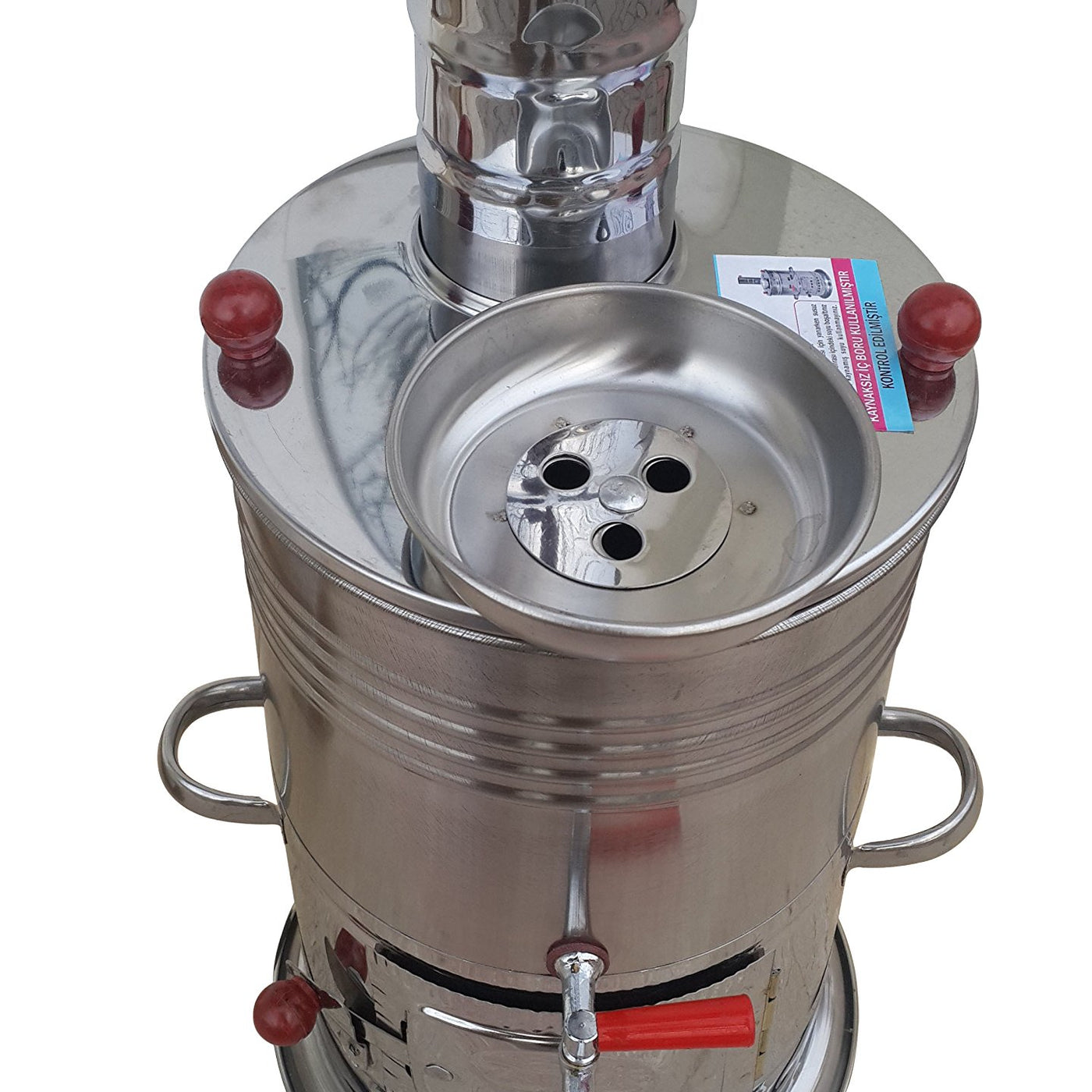 Semaver - Turkish Tea Maker Kettle with single taps -Silver color-chro ...